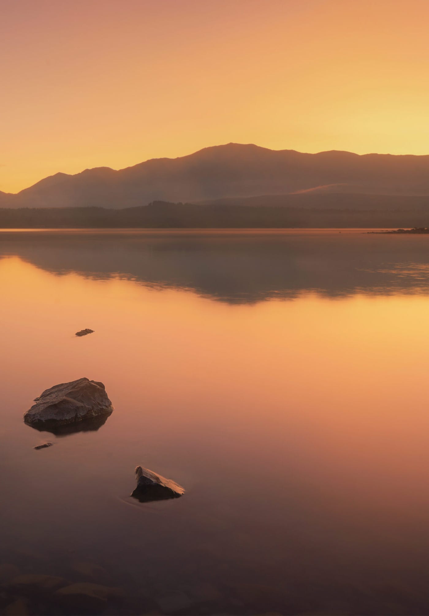 Tekapo landscape at sunset