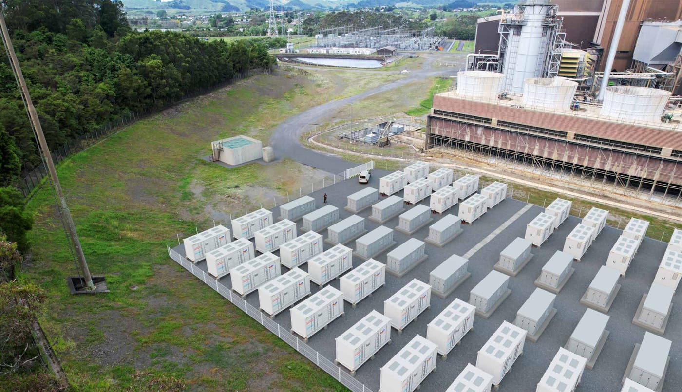 Huntly power station battery project render