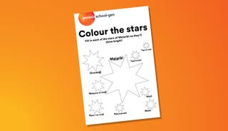 Matariki colouring activity | Genesis NZ